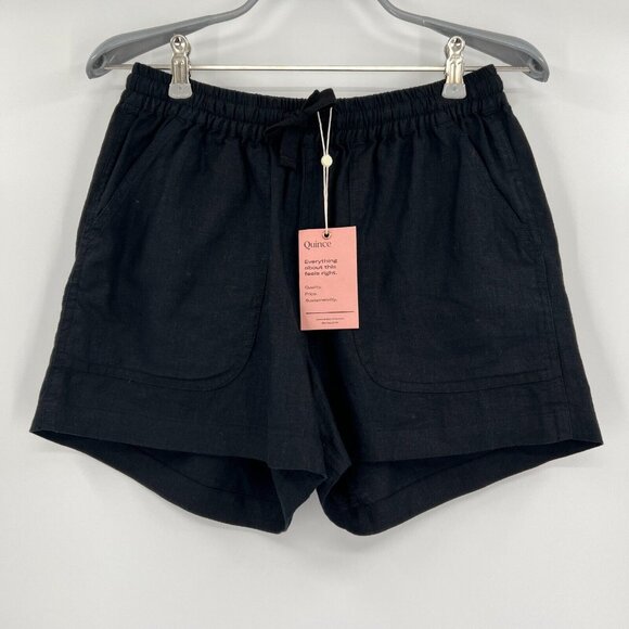 Quince | Shorts | Quince Womens Black European Linen Shorts Sz Xs Nwt ...